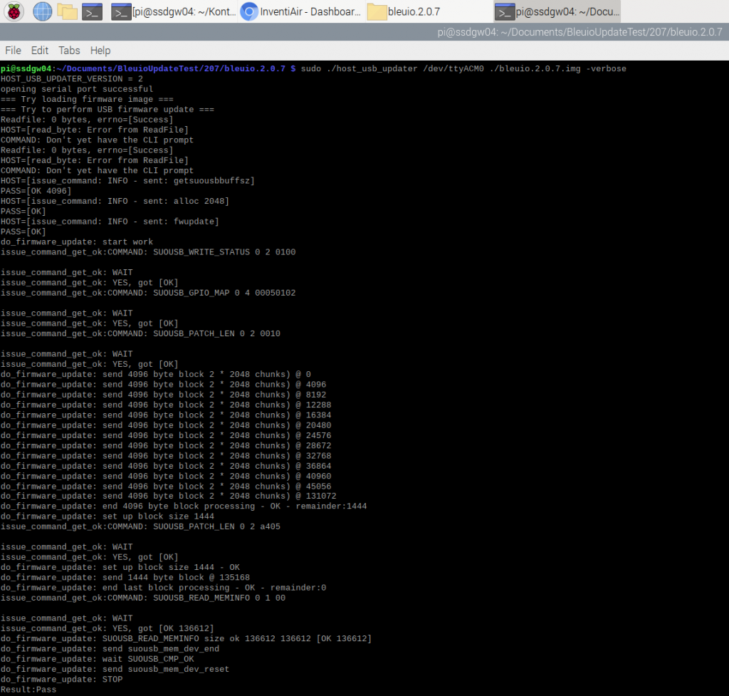 Update BlueIO firmware using RaspberryPi